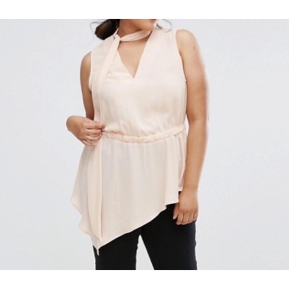ASOS Curve | Tops | Asos Curve Asymmetric Sleeveless Top W Scarf | Poshmark